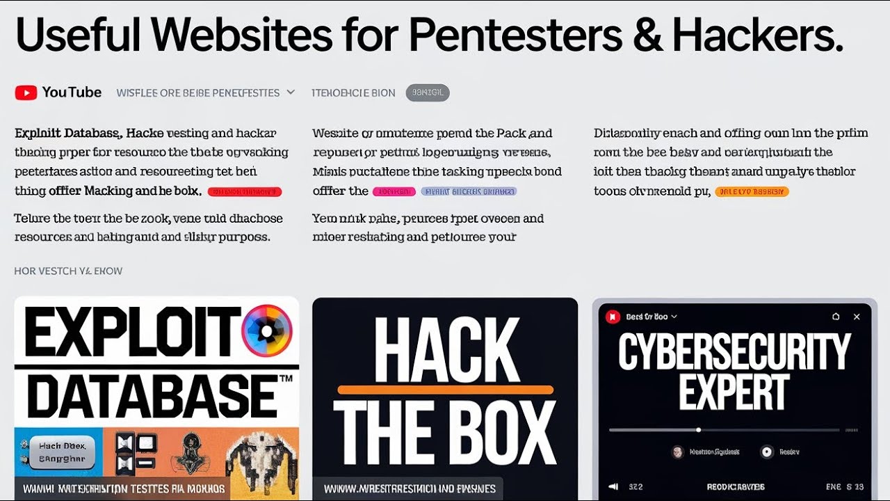 Useful Websites For Pentesters Hackers Youtube