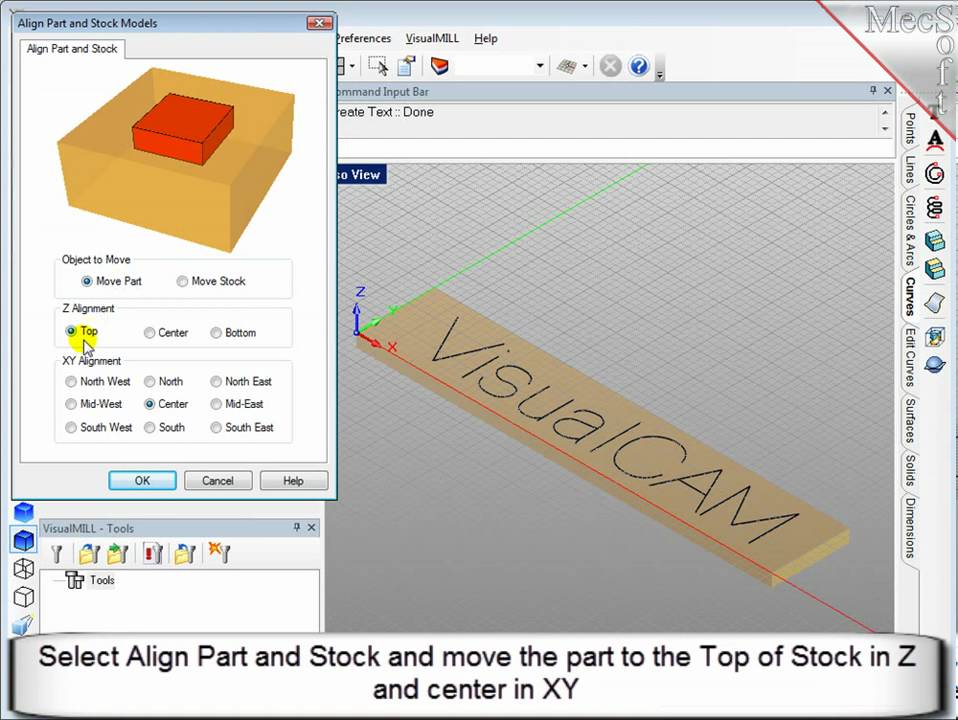 Visualmill Engraving Toolpath Youtube