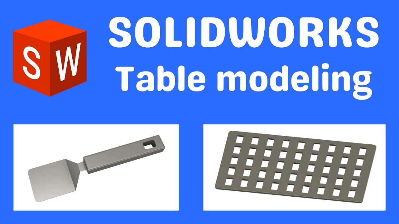 Solidworks Table Modeling Youtube