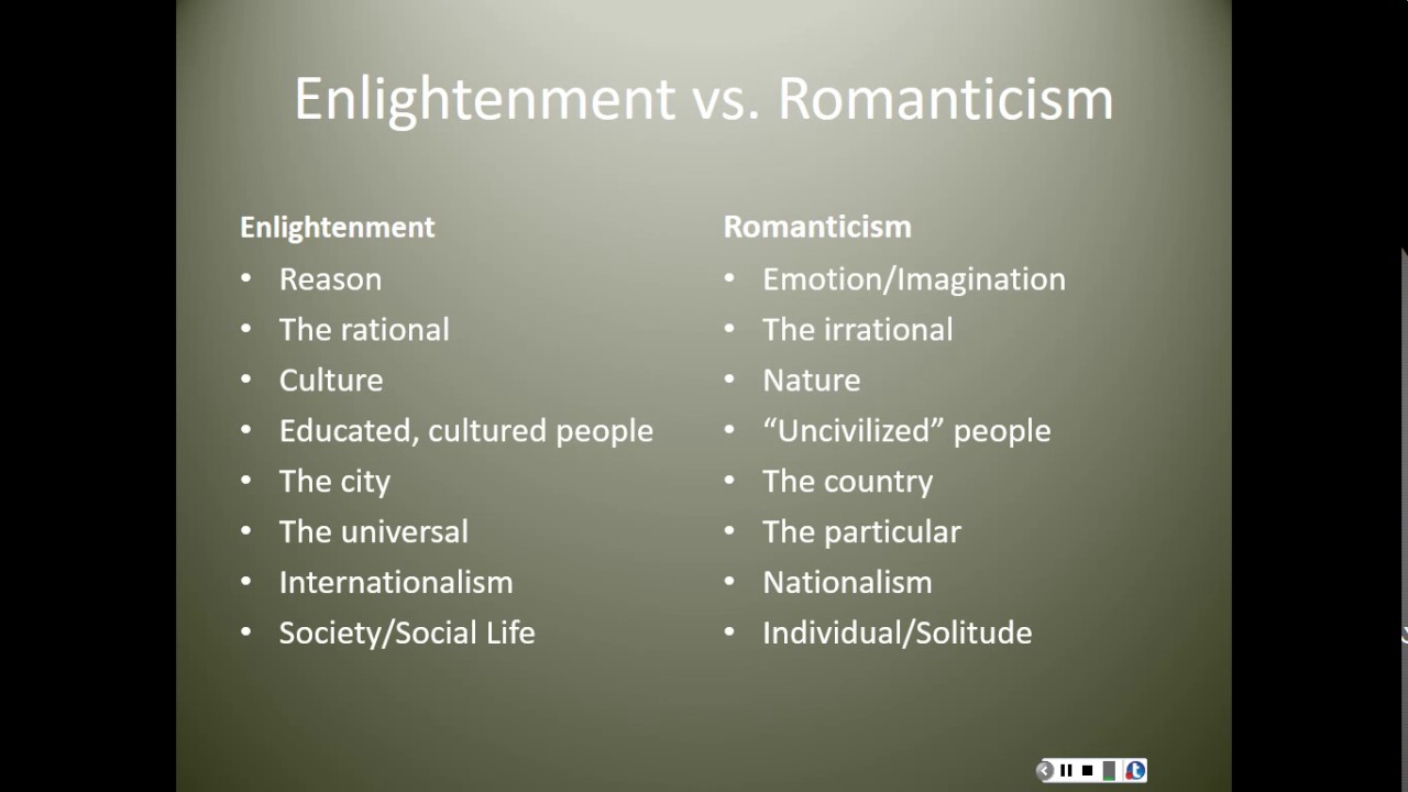 Enlightenment To Romanticism Youtube