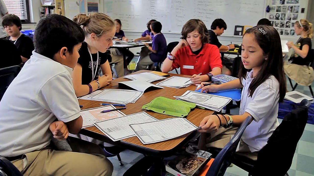 High School Students Learning