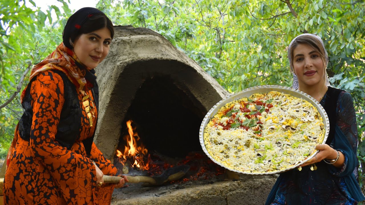 Cooking Pizza Traditional Way In The Village Iran Village Life Youtube