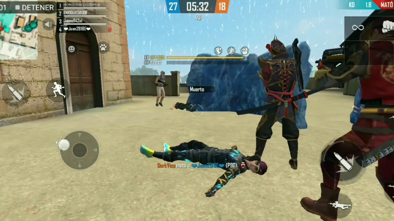 Free Fire Gameplay Combate A Muerte Youtube