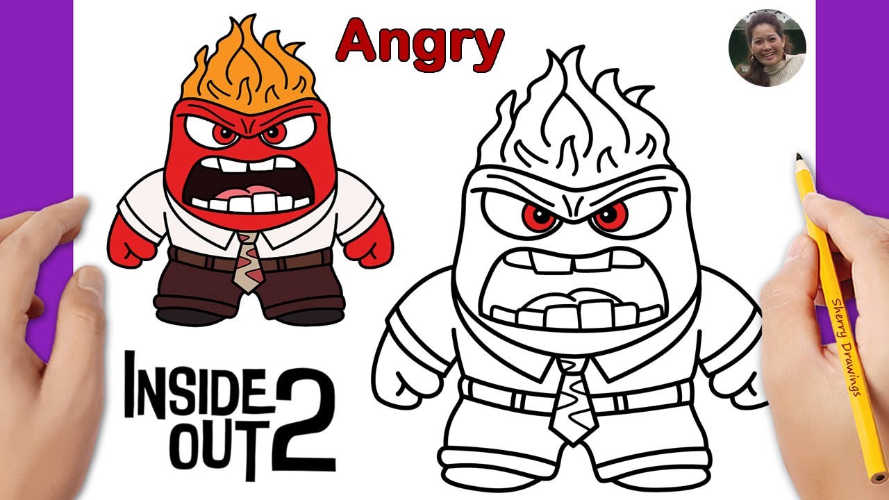 How To Draw Anger From Inside Out Easy Inside Out 2 Drawing Youtube