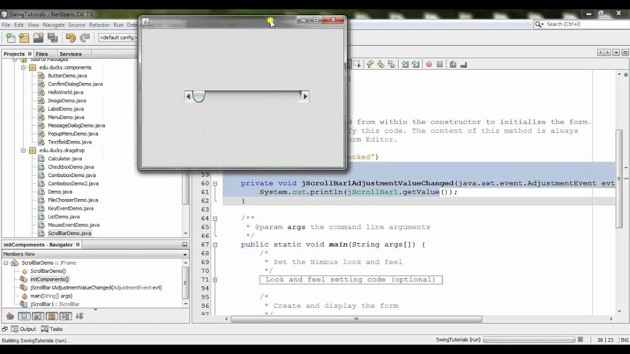 Bài 36 Java Swing Scrollbar Youtube