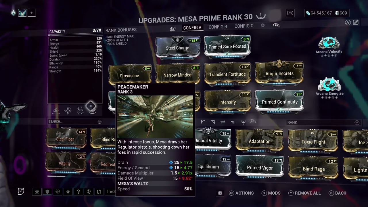 Warframe Mesa Prime Build Youtube