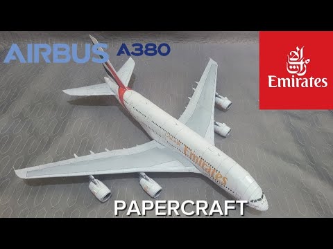 Emirates Airbus A380 800 Papercraft Papermodel Youtube