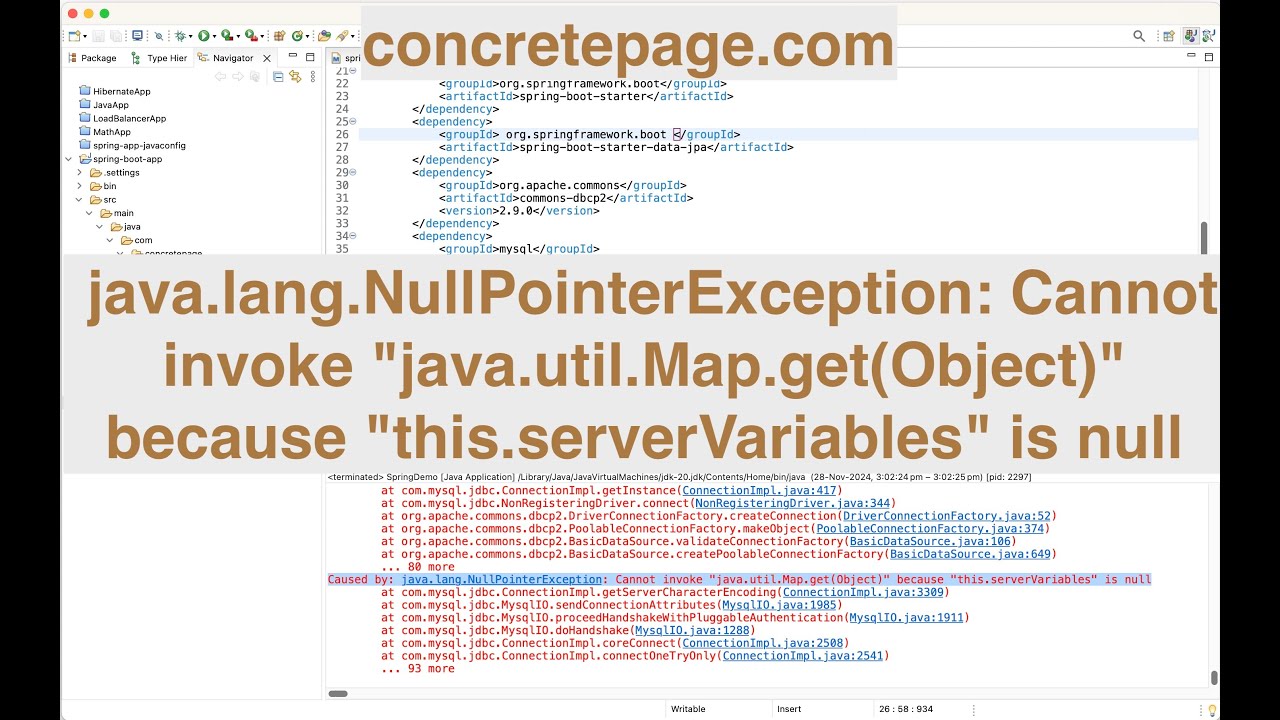 Cannot Invoke Java Util Map Get Object Because This Servervariables