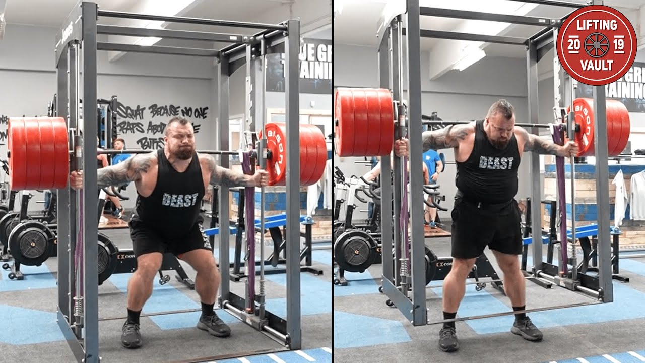 Eddie Hall Squatting The Squat Rack Youtube