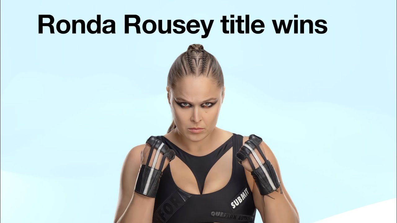 Every Ronda Rousey Title Wins Youtube