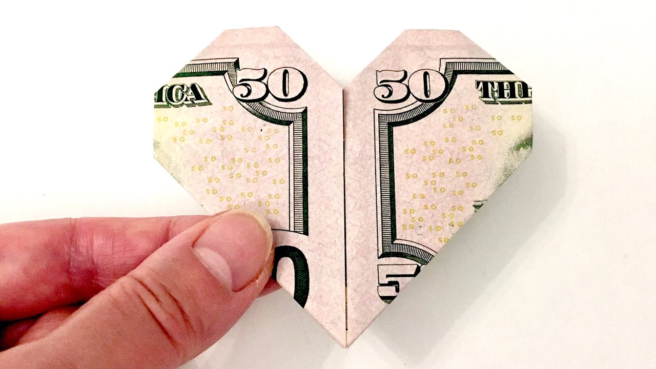 Easy Money Heart How To Make Easy Dollar Origami Heart Dollar