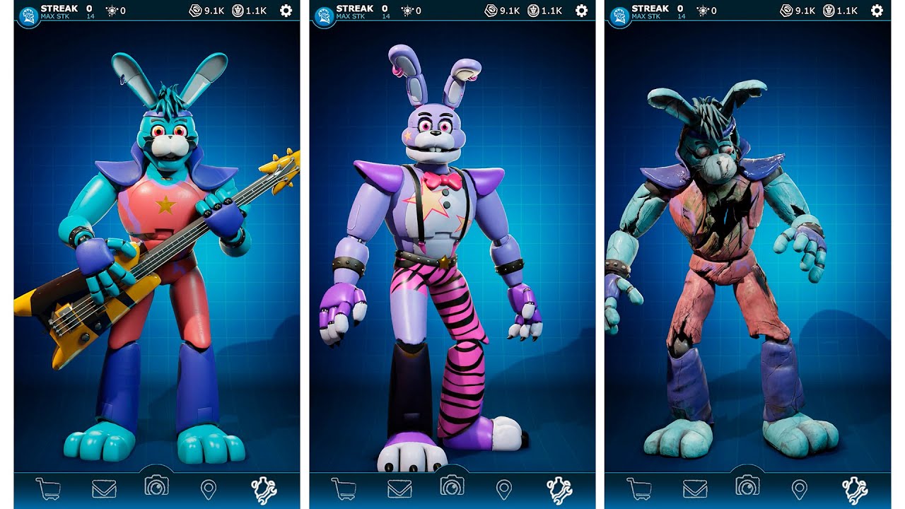 Fnaf Ar Security Breach Ruin Glamrock Bonnie Comparison Workshop