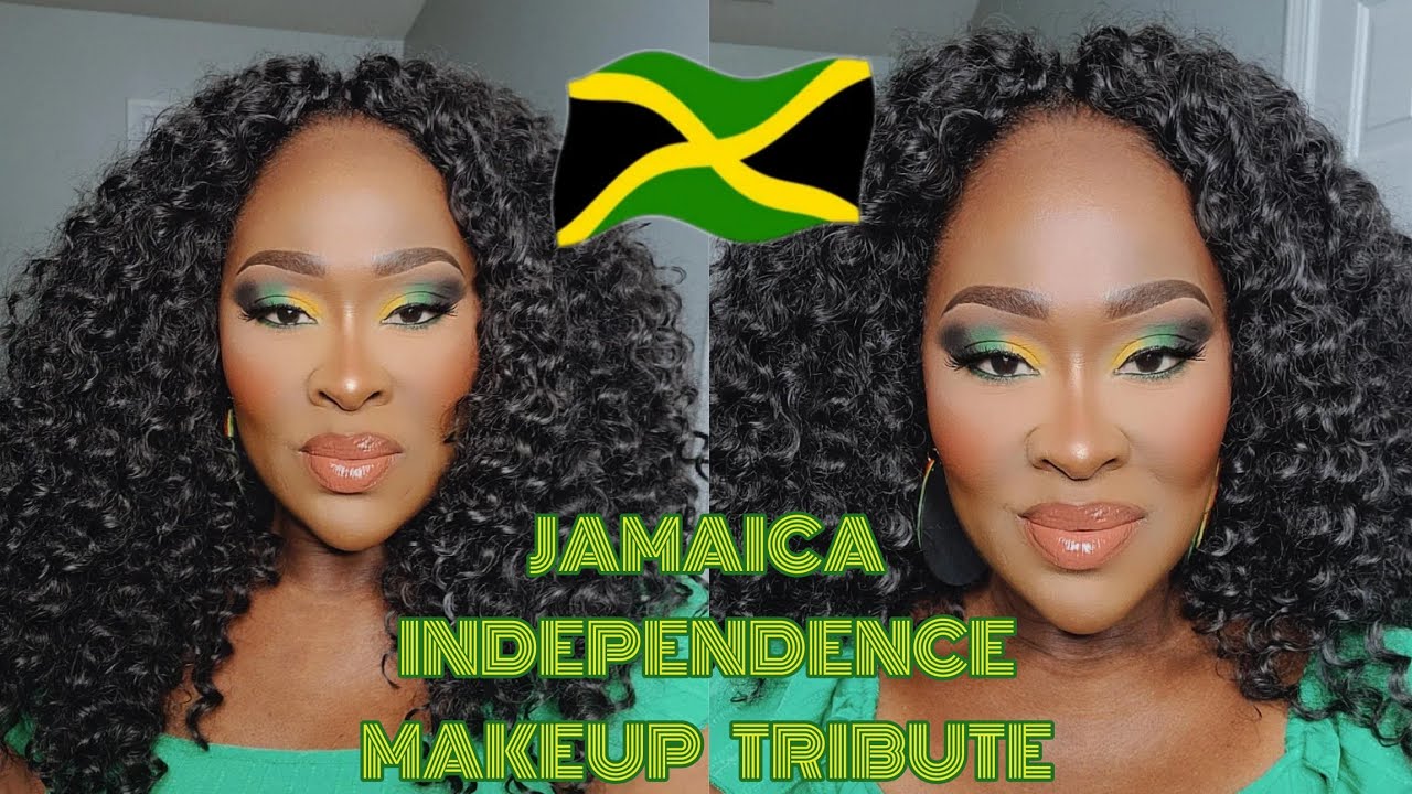 Super Easy Detailed Beginner Jamaican Independence Day Makeup Tribute
