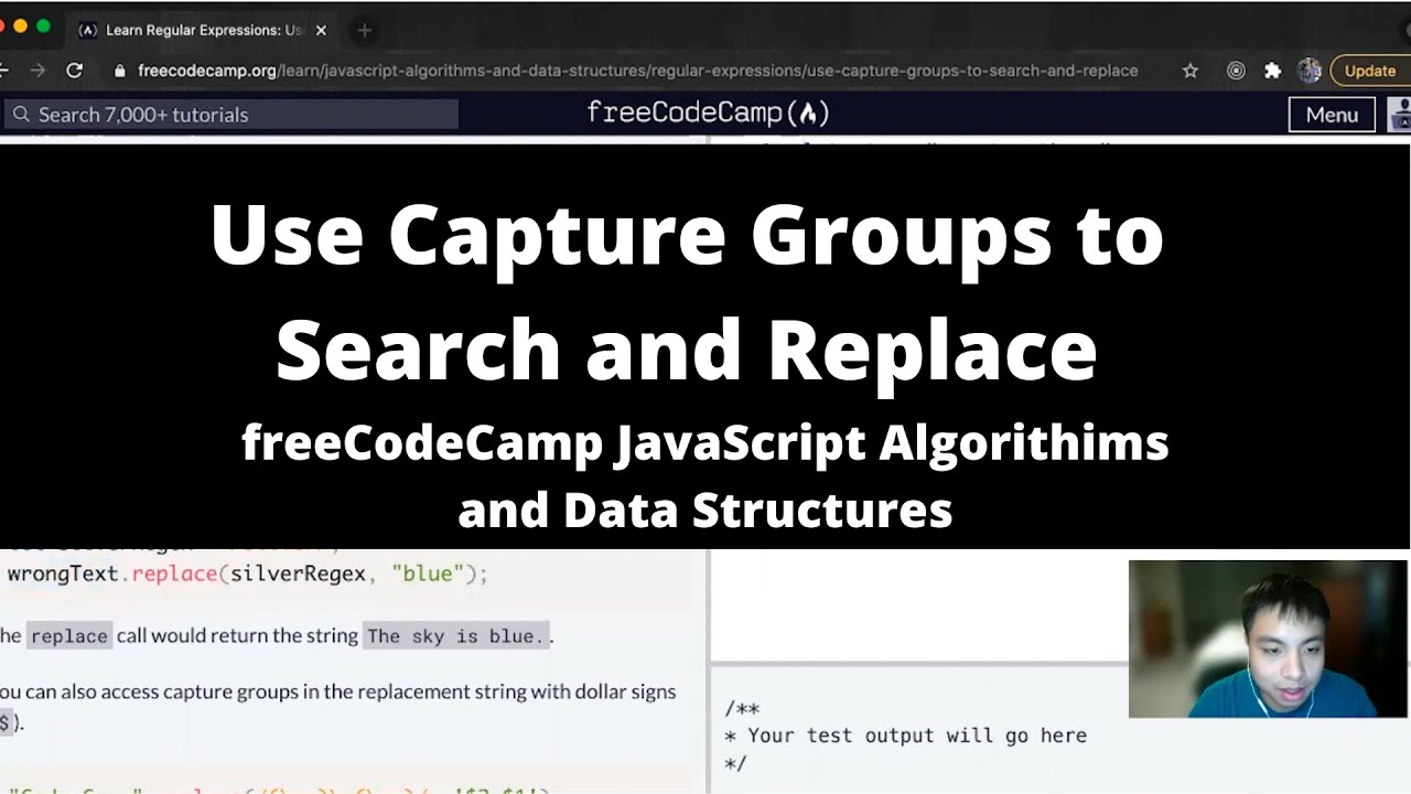 Use Capture Groups To Search And Replace Regular Expressions