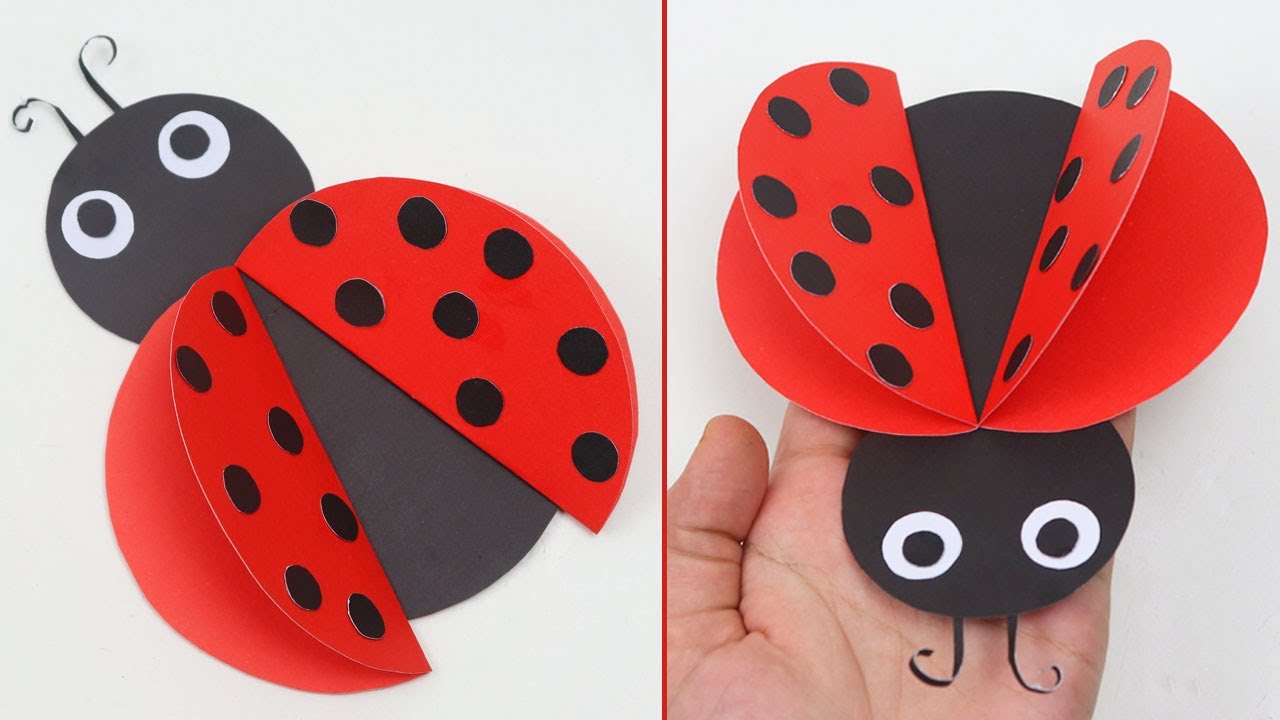 How To Make Beautiful Ladybug For Kids Paper Crafts For Kids Diy