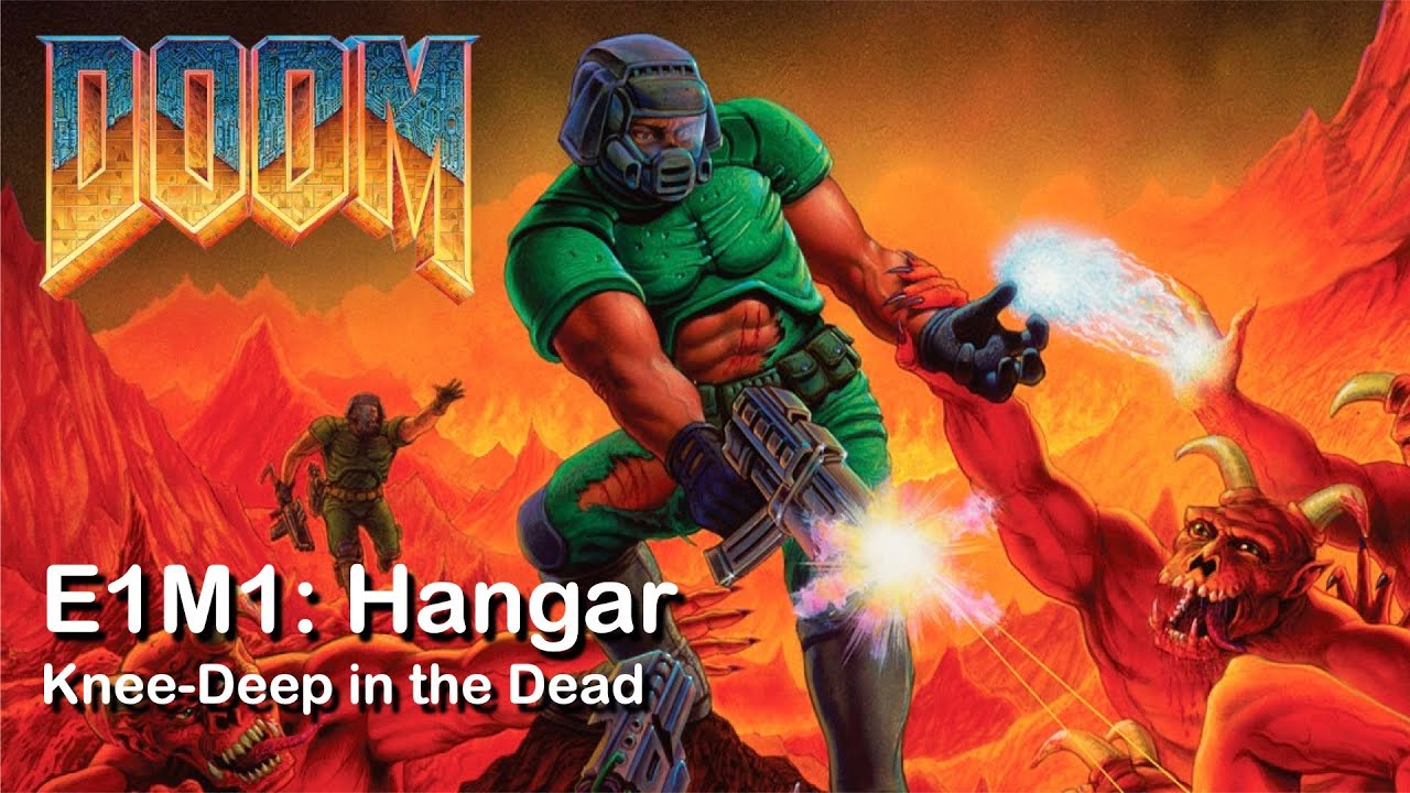 Doom Original 1993 E1m1 Hangar Knee Deep In The Dead Ms Dos