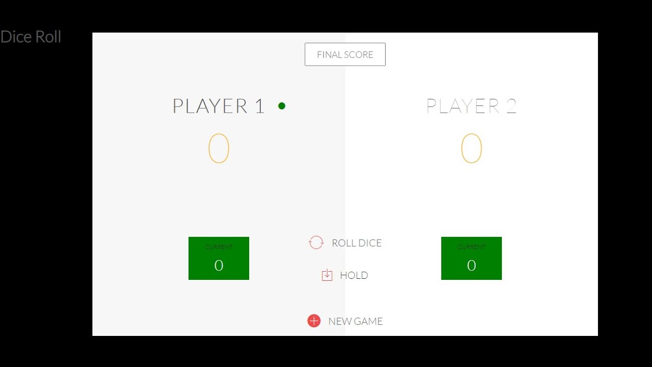 Dice Roll Multiplayer Game Using Javascript Youtube