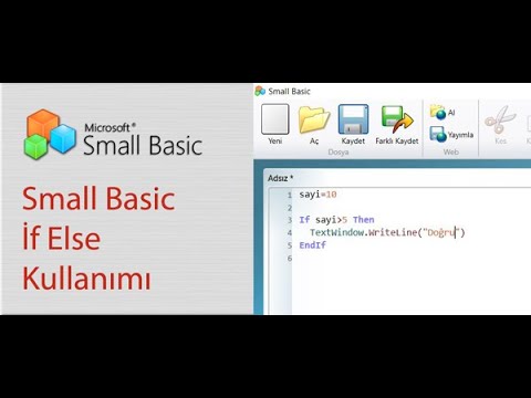 Small Basic 聴f Else Kullan脹m脹 Youtube
