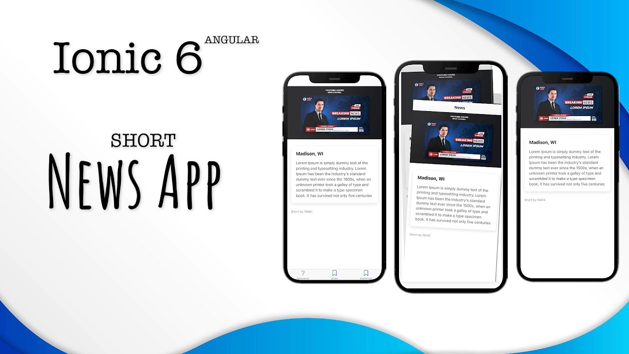 Short News App Ionic Angular Youtube