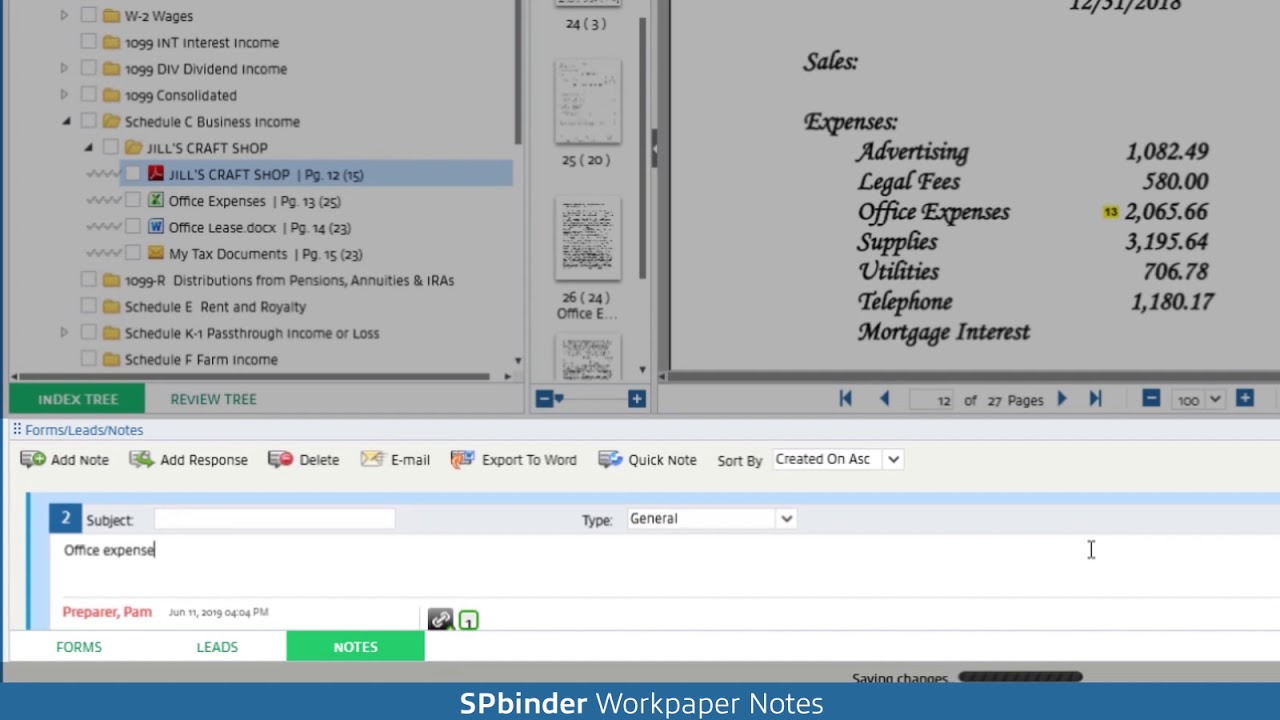 Spbinder Workpaper Notes Youtube