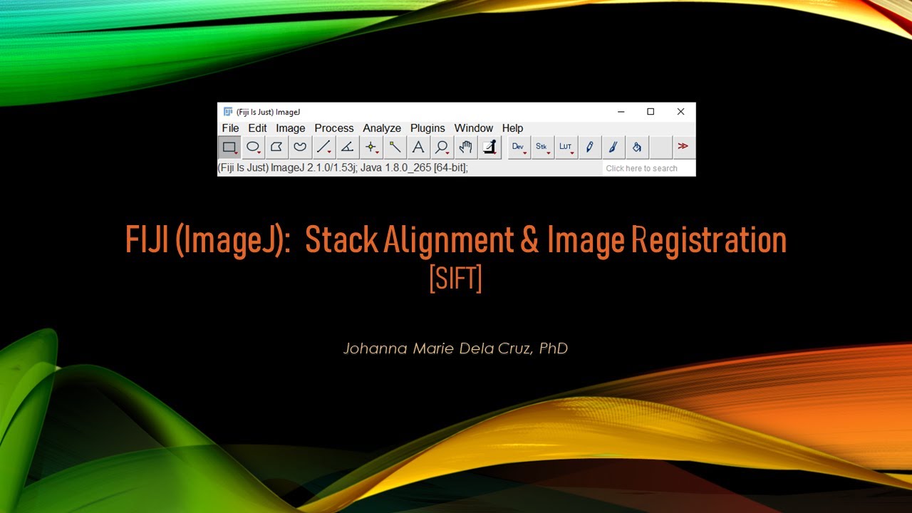 Fiji Imagej Stack Alignment Image Registration Sift Youtube