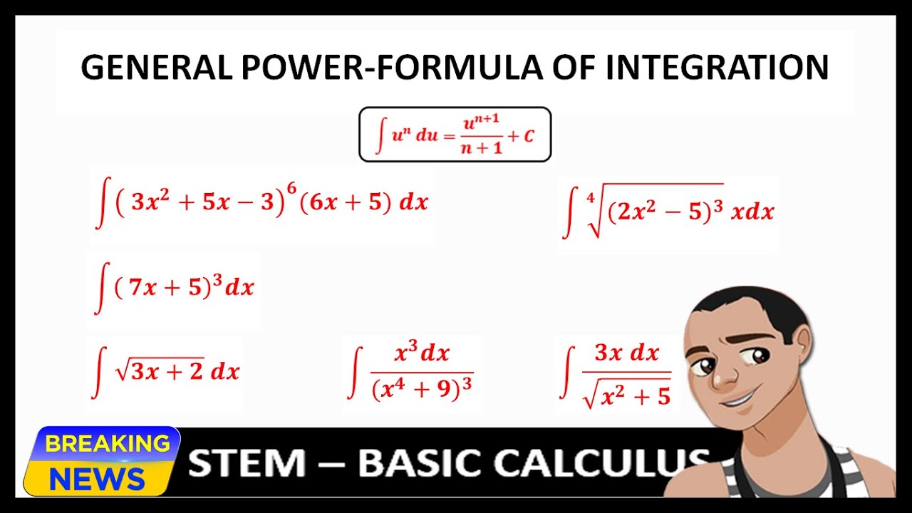 General Power Formula Of Integration Youtube