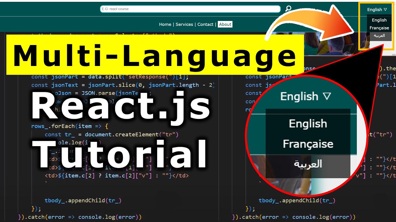 React Js Tutorial How To Make A Multi Language App From Scratch