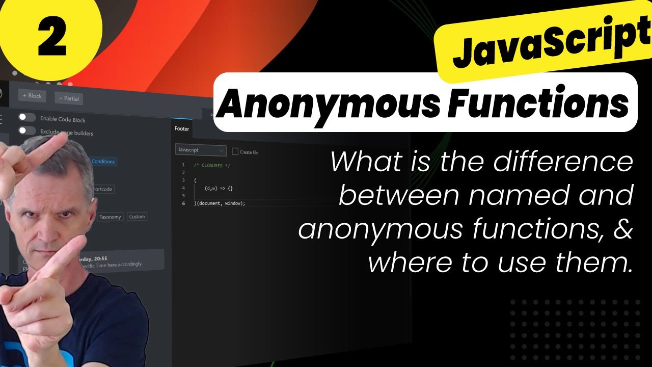 Javascript Named And Anonymous Functions Youtube