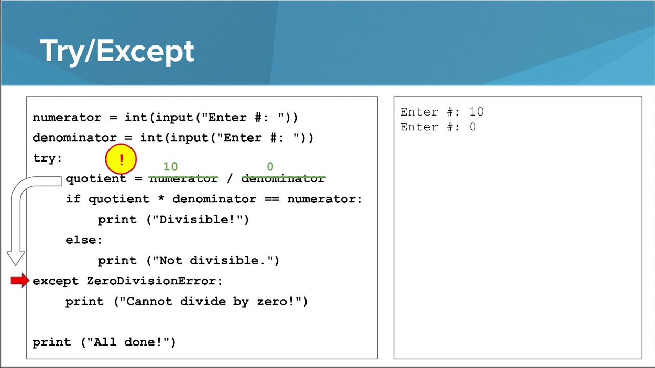 Python Exceptions Youtube