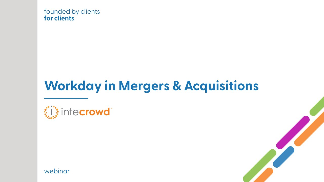 Workday In Mergers Acquisitions Youtube
