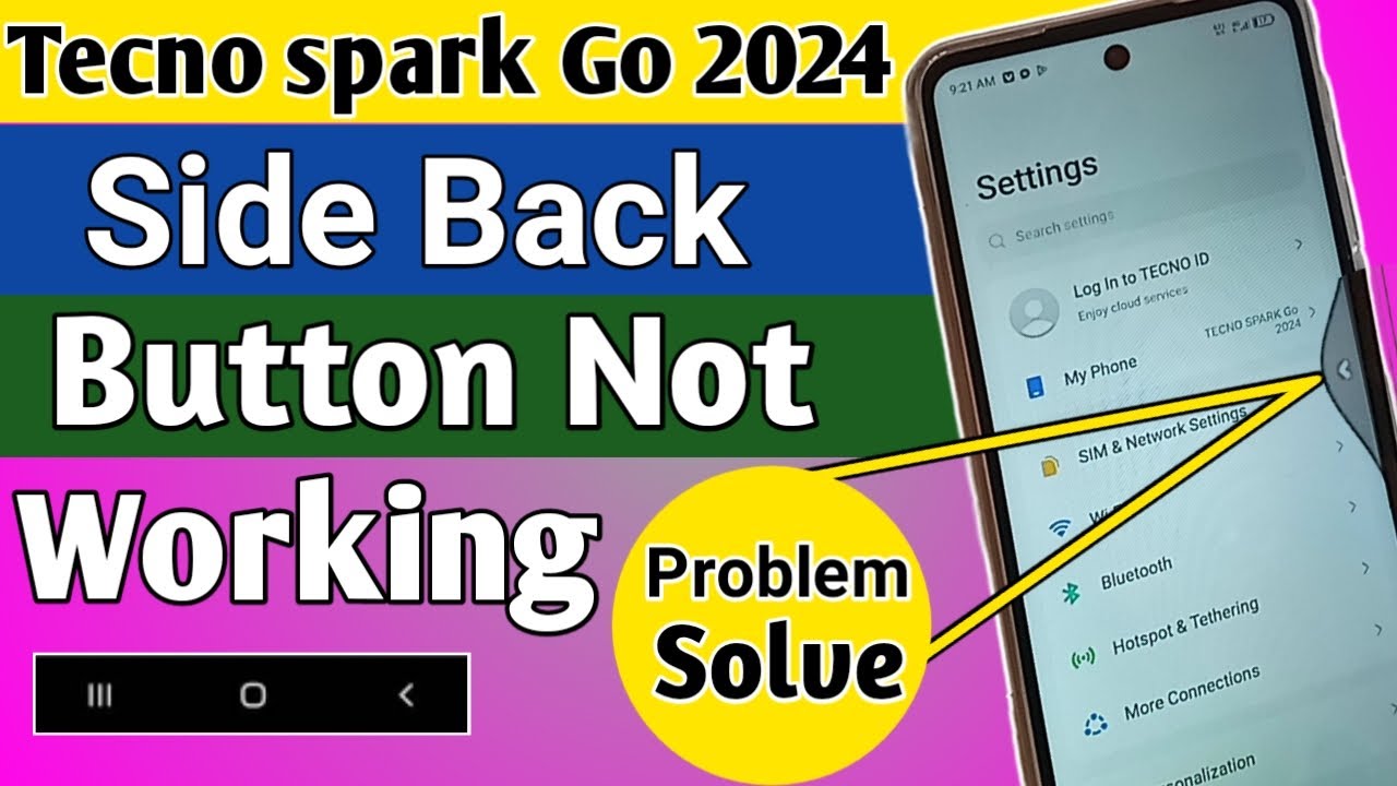 Tecno Spark Go 2024 Side Back Button Not Show Youtube