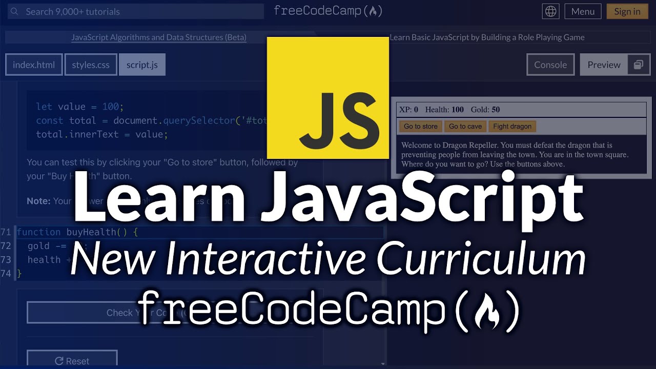 Learn Javascript Interactively In New Freecodecamp Org Curriculum Youtube