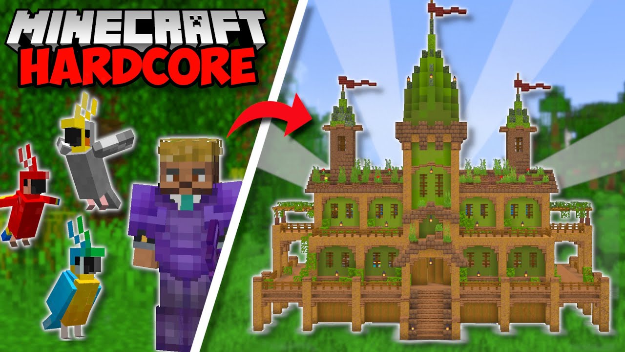 I Built A Jungle Mansion In Minecraft 1 19 Hardcore 56 Youtube