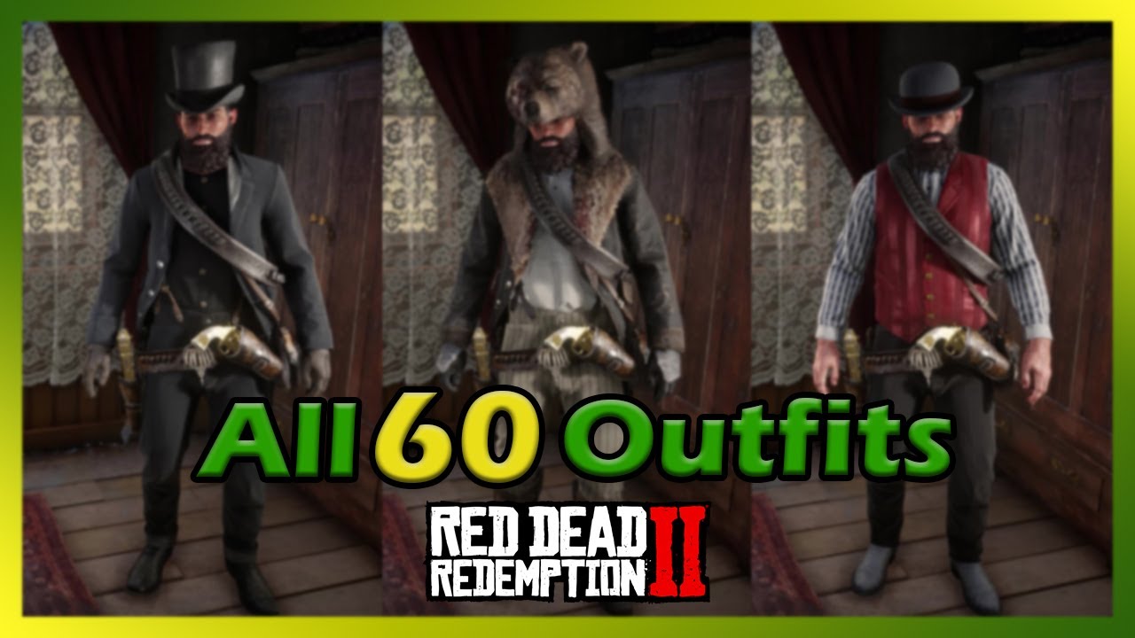 Red Dead Redemption 2 All 60 Outfits 100 Complete Showcase Youtube