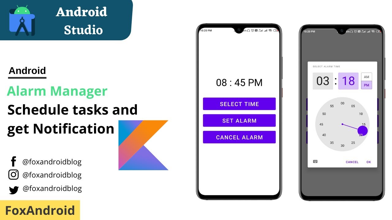Alarmmanager Using Kotlin In Android Studio Notification Using
