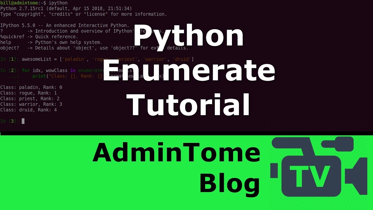 Python Enumerate Tutorial Youtube