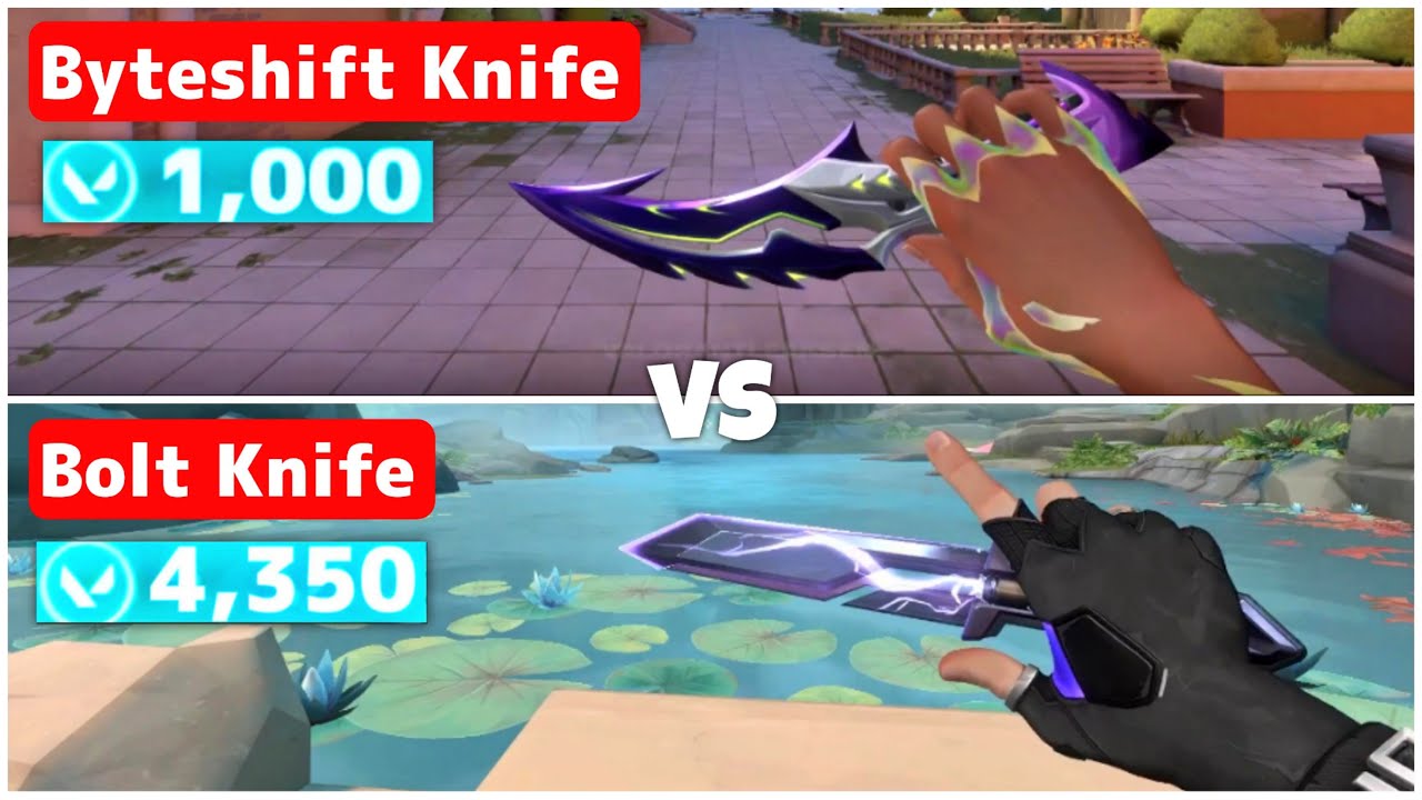New Byteshift Knife Vs Bolt Knife Valorant Best Knife Skin Youtube