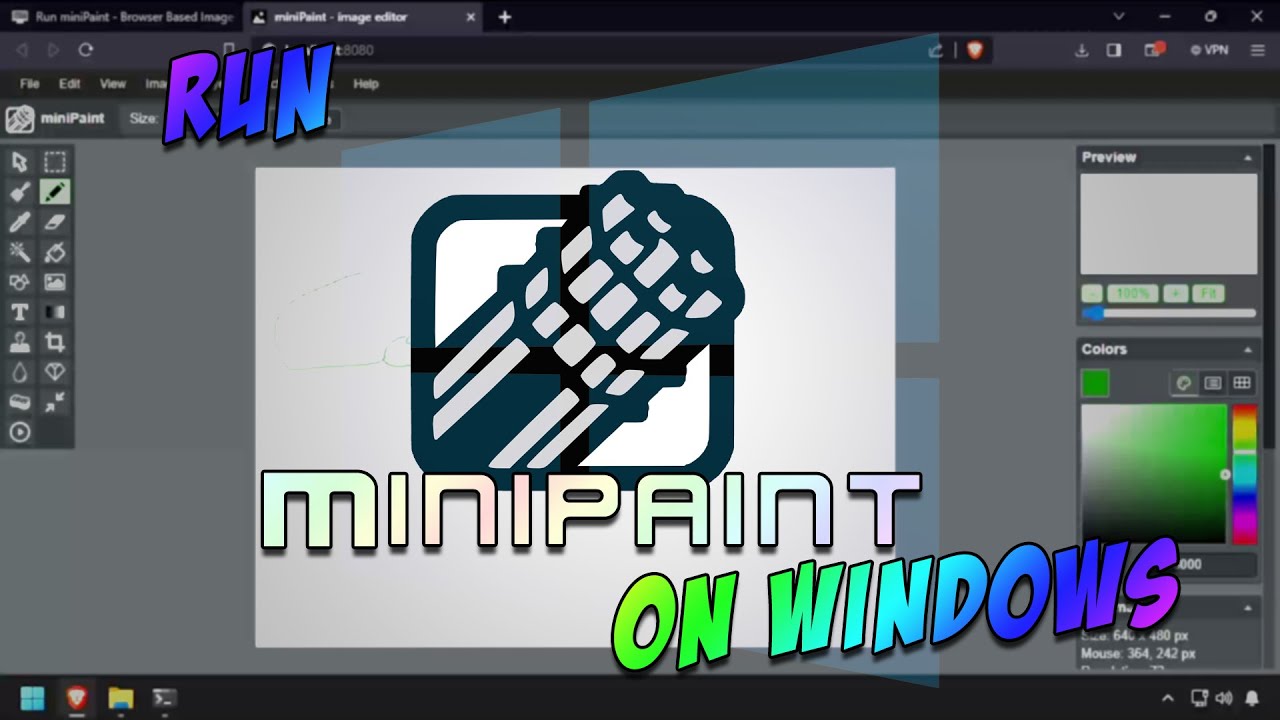 Run Minipaint Browser Based Image Editor On Windows Youtube