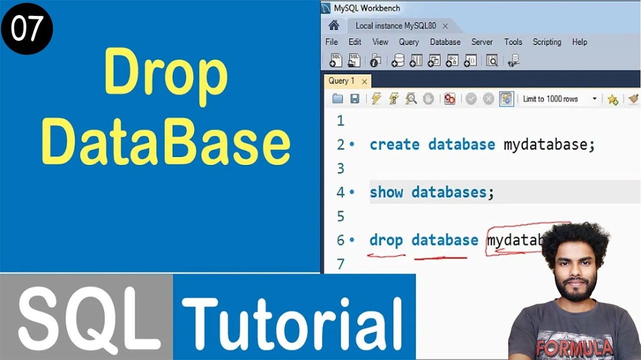 07 Drop Database Statement In Sql Sql Tutorial Youtube