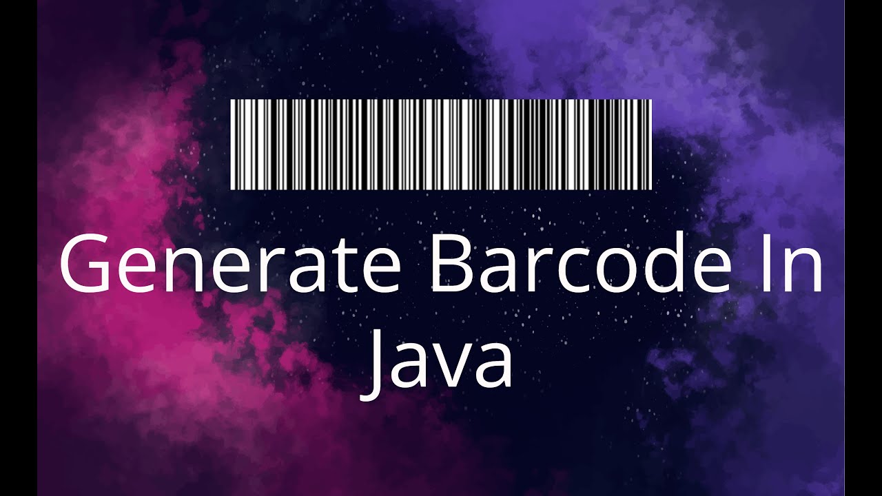 Generate Barcode In Java Using Zxing Library Youtube