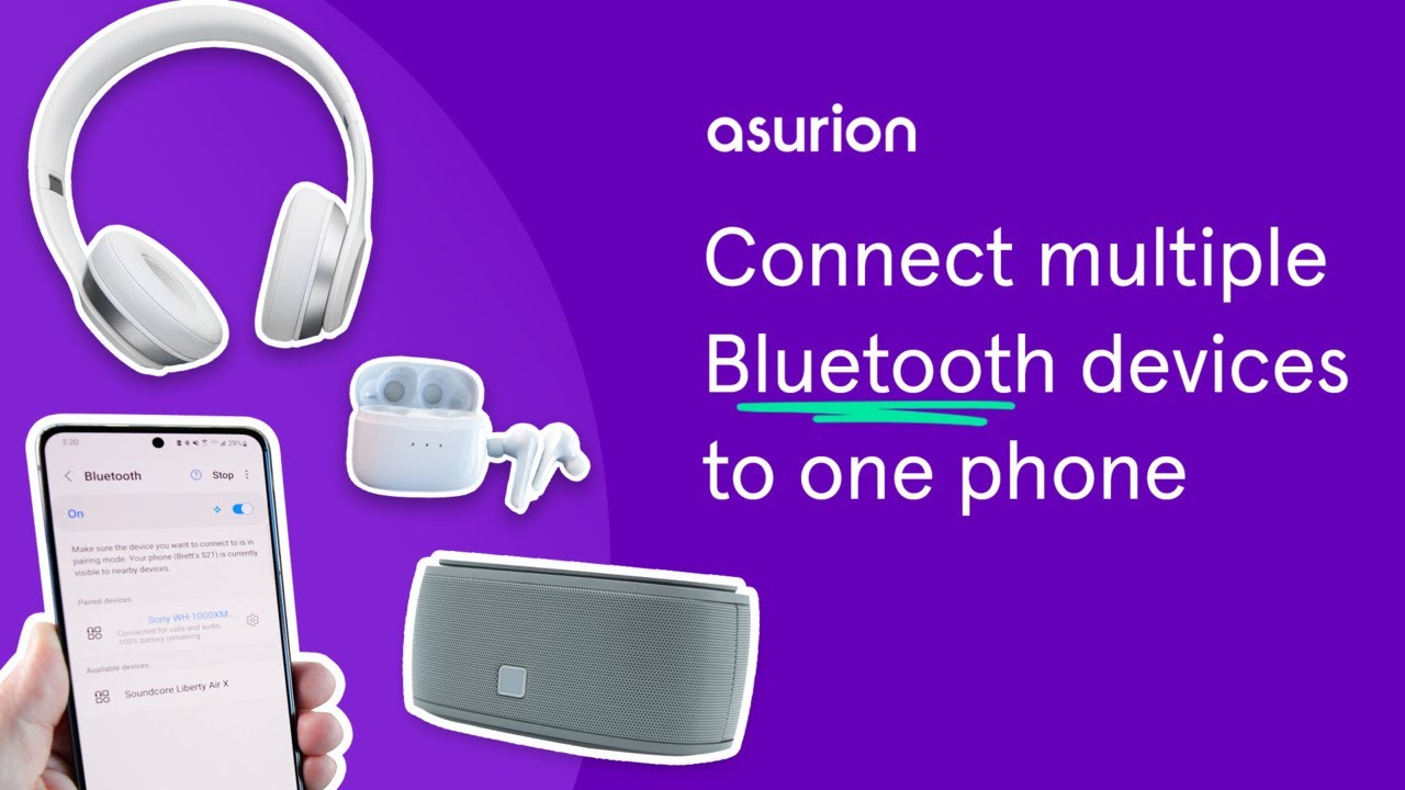 How To Connect Multiple Bluetooth Devices To One Phone Asurion Youtube