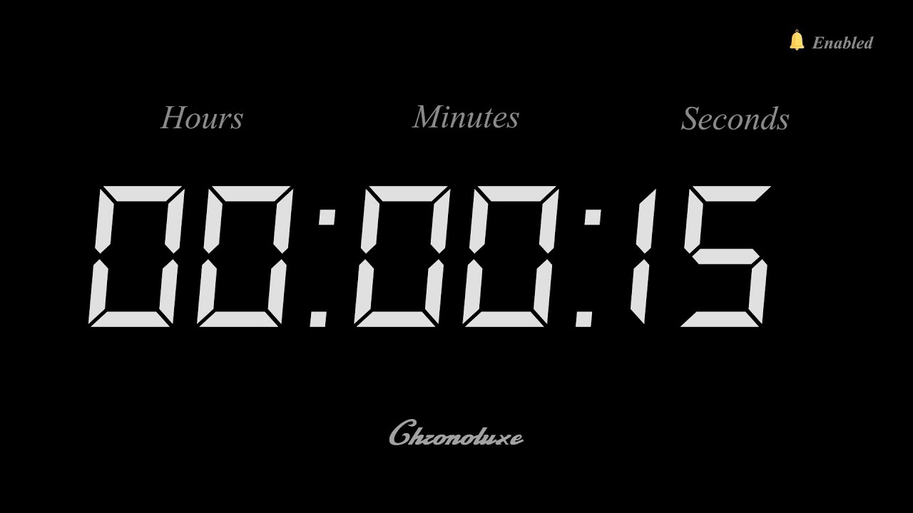 15 Second Timer Clean And Sleek Countdown Youtube