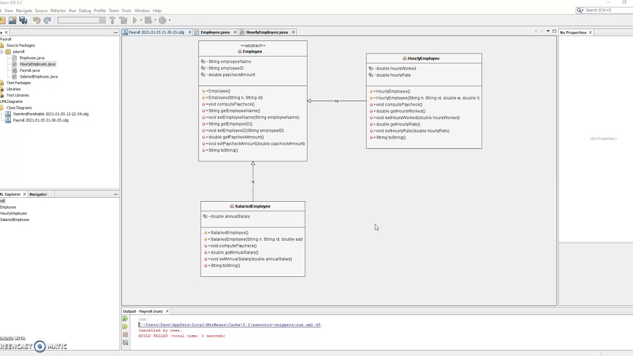 Payroll Program With Abstract Class Youtube