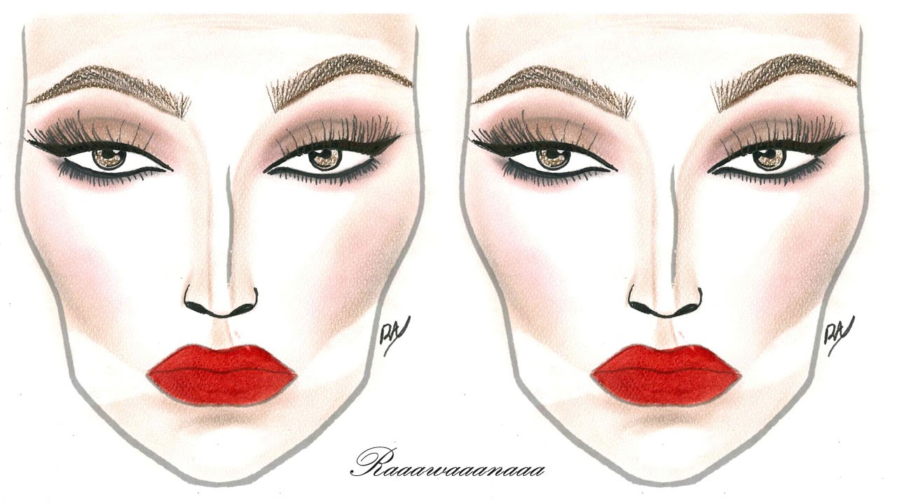 Makeup Face Chart Tutorial Saubhaya Makeup