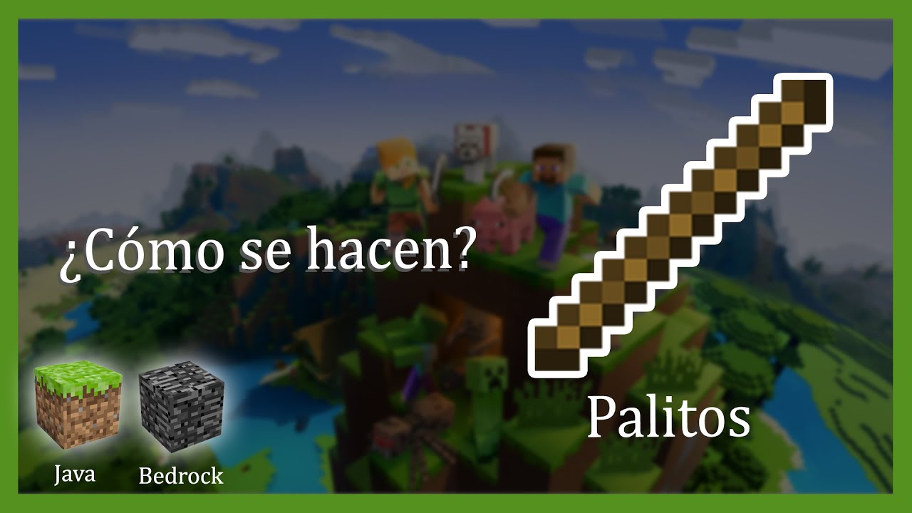 Cómo Hacer Palo En Minecraft Java Y Bedrock Guiadecrafteo Youtube