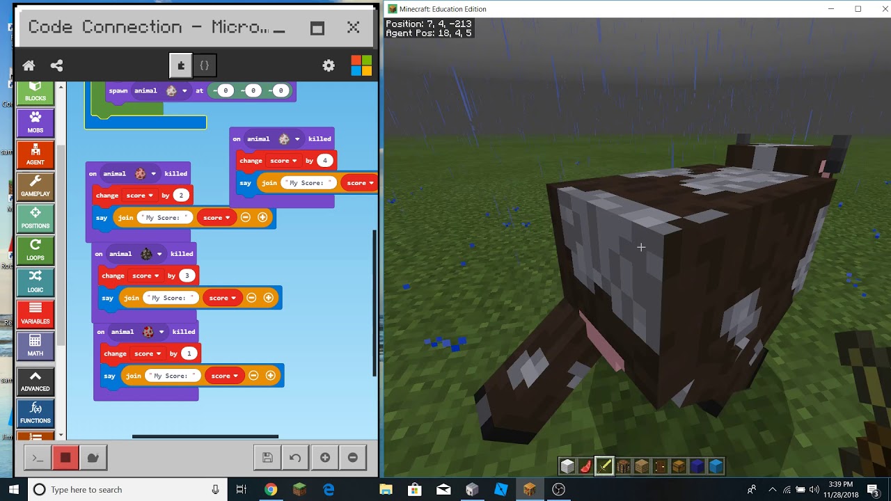 Minecraft Makecode Project Ellison Youtube