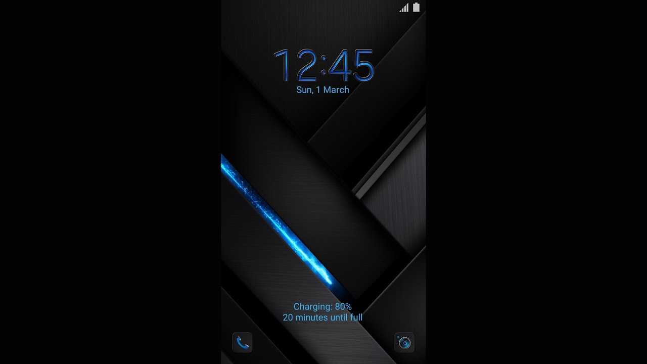Galaxy Premium Theme Abstract Blue Animated Lockscreen Youtube
