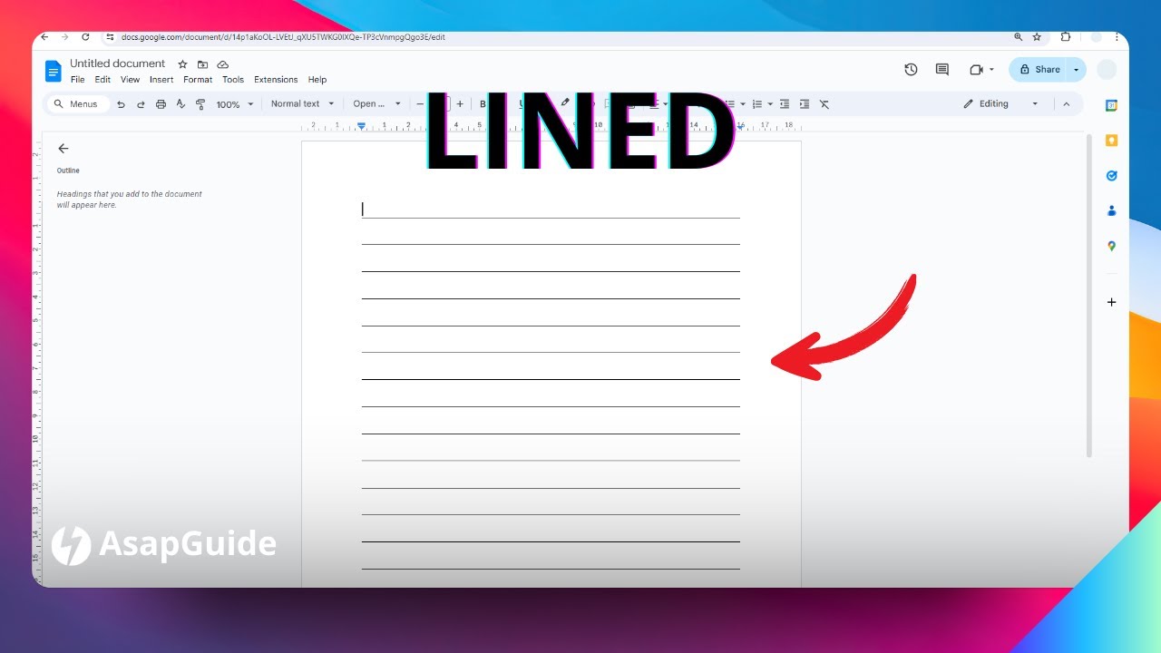 How To Make Lined Paper In Google Docs Youtube