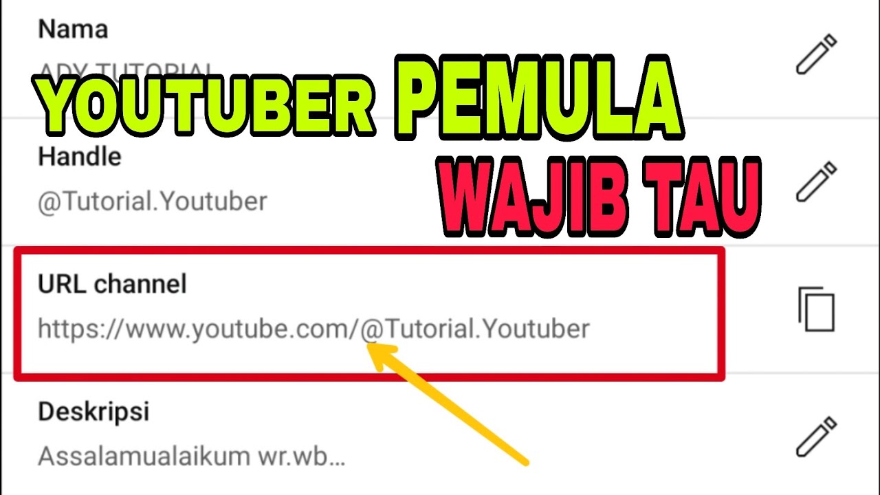 Tutorial Cara Mencari Url Channel Youtube Terbaru Youtube