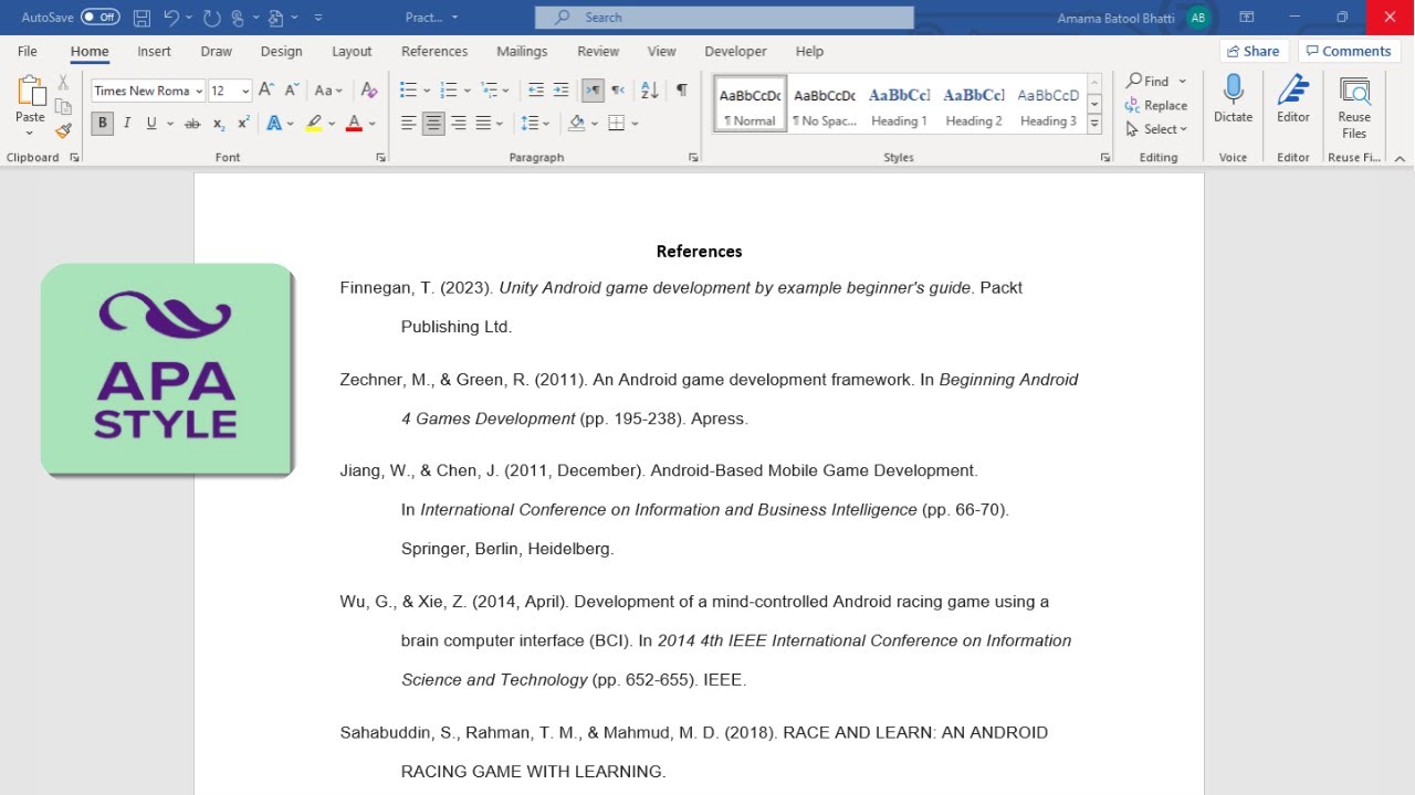 Apa References Page How To Format In Hanging Indent And Alphabetize